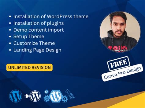 wordpress setup theme and upload demo and customization upwork