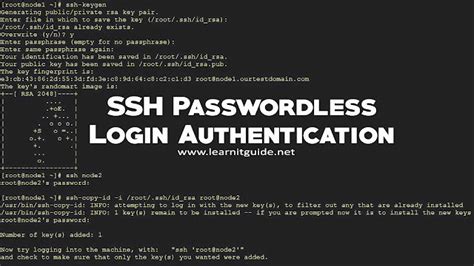 Configure Ssh Passwordless Login Authentication Ssh Keygen