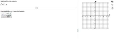 Solved Graph The Following Inequality X2 Y2≥36use The