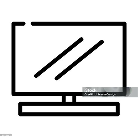 평면 Tv 얇은 라인 아이콘 영화 개념 격리 개요 기호에서 Tv 기술 선형 아이콘 웹 디자인 및 앱에 대한 벡터 그림 기호 요소입니다 0명에 대한 스톡 벡터 아트 및 기타