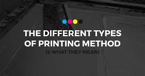 The Different Types Of Printing Methods What They Mean BrandPacks