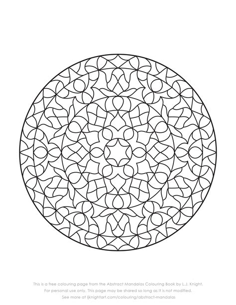 Abstract Mandala Coloring Pages 2025