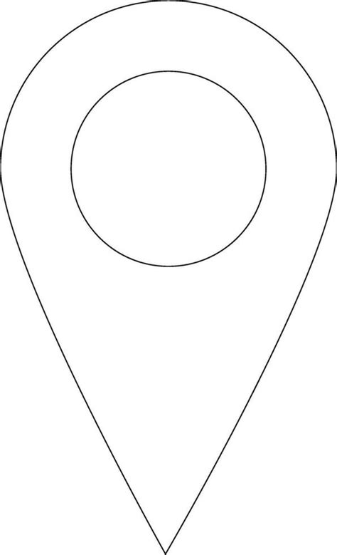 Isolated Map Pointer In Black Line Art Vector Art At Vecteezy