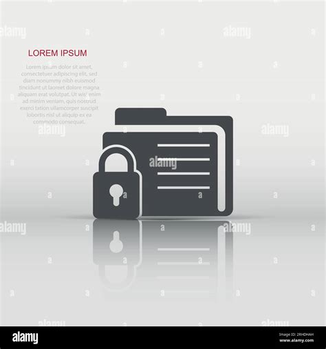 Files Folder Permission Icon In Flat Style Document Access Vector Illustration On Isolated