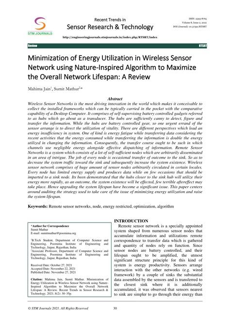 Pdf Minimization Of Energy Utilization In Wireless Sensor Network