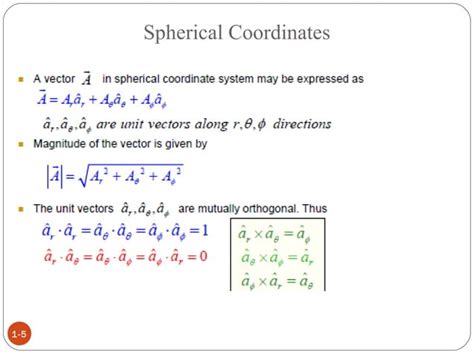 Spherical Coordinates System Ppt