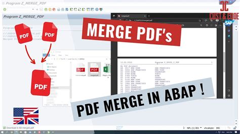 merge pdf documents pdf merge in abap [english] youtube