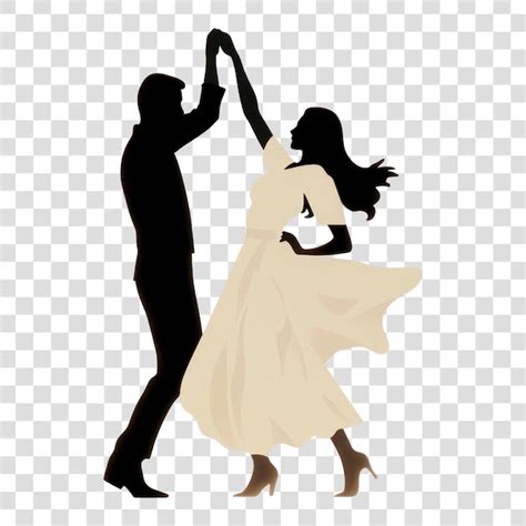Premium Psd Dancing Couple Silhouette Romance