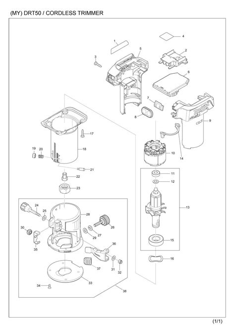 Part Diagram Drt50zjx9 Z Makita My