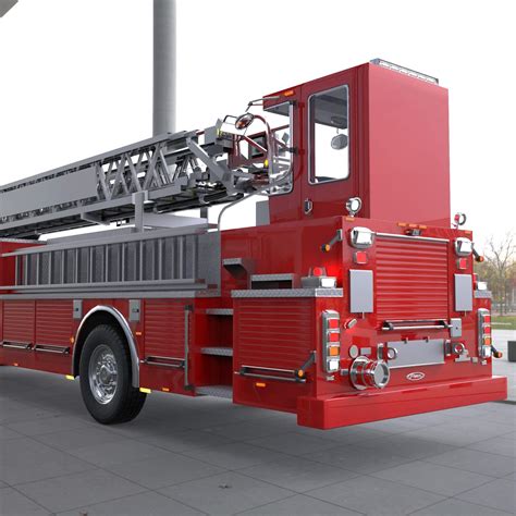 Pierce Ascendant 107 Heavy Duty Tiller Aerial Ladder 3d Model By Arqlugo