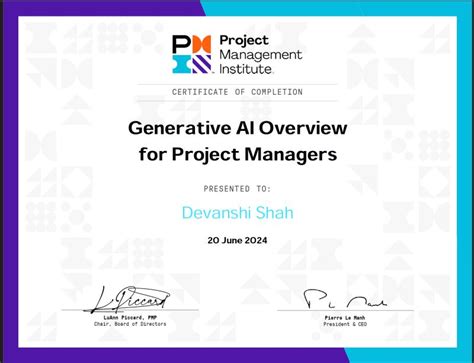 Devanshi Shah On Linkedin Thrilled To Share That I Have Completed A Course By Project Management…