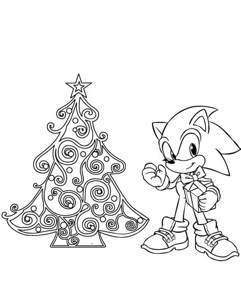 Sonic Christmas Coloring Pages Coloring Page