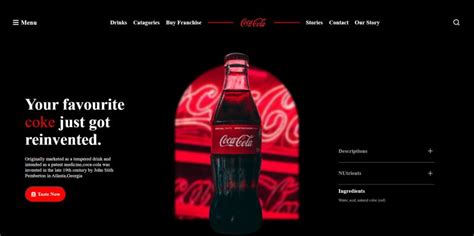 Designed A Simple Ui For Coca Cola Using Html And Css Rajneesh Verma Posted On The Topic