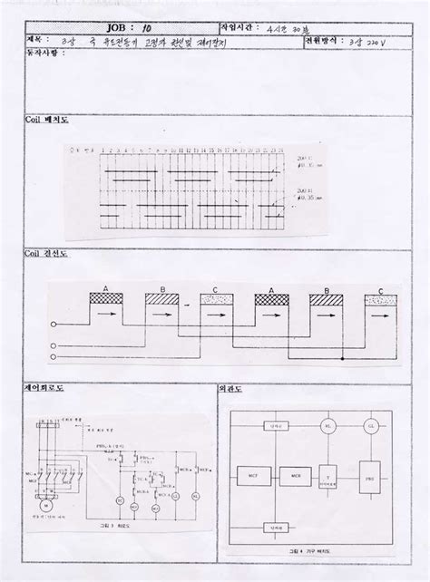 3상 2극 유도전동기 고정자 권선 및 제어장치 1 전동기 제어 콩나물대제국