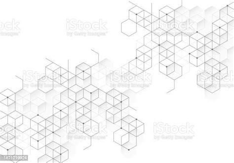 추상적인 기하학적 Blockchain 개념 배너 다각형 점 들과 라인을 연결 과학 및 기술 배경입니다 벡터 일러스트 레이 션 등측투영법에 대한 스톡 벡터 아트 및 기타