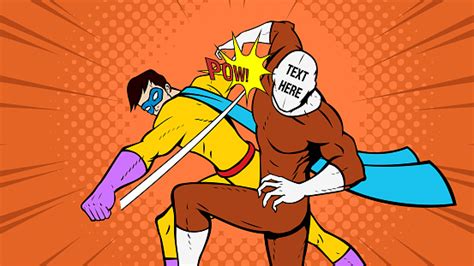 벡터 슈퍼 히어로 악당 팝 아트 스톡 일러스트 레이 션 펀치 슈퍼히어로에 대한 스톡 벡터 아트 및 기타 이미지 슈퍼히어로 아픔 1970 1979 년 Istock