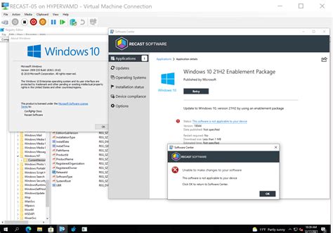 Upgrading To Windows 10 21h2 Via Enablement Package Recast Software