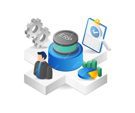 Premium Vector Enterprise Resource Planning Erp Circle Isometric Flat 3d Illustration Concept