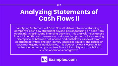 Analyzing Statements Of Cash Flows Ii Notes And Practice Questions