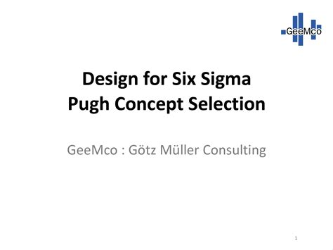 Pugh Concept Selection DfSS LeanBase