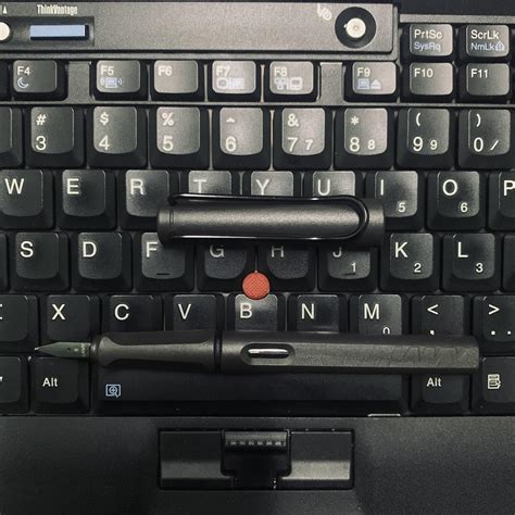Matte Black Lamy Safari On The Thinkpad T60 Keyboard R Thinkpad