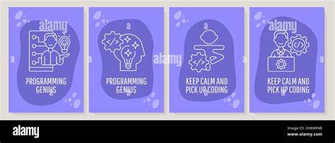 Celebrate Happy Programmer Day Postcard With Linear Glyph Icon Set