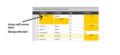 Radgridview Merged Cells Adding Custom Style In Ui For Wpf Gridview