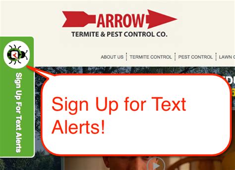 new at arrow text message alert system arrow termite and pest control