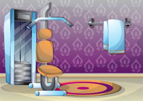 矢量卡通插图图片 矢量健身器材的创意平面插图素材 高清图片 摄影照片 寻图免费打包下载