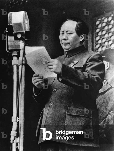 Image Of Mao Tse Tung Announces The Founding Of The Peoples Republic