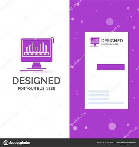 Business Logo Analytics Processing Dashboard Data Stats Vertical Purple Business Stock Vector By