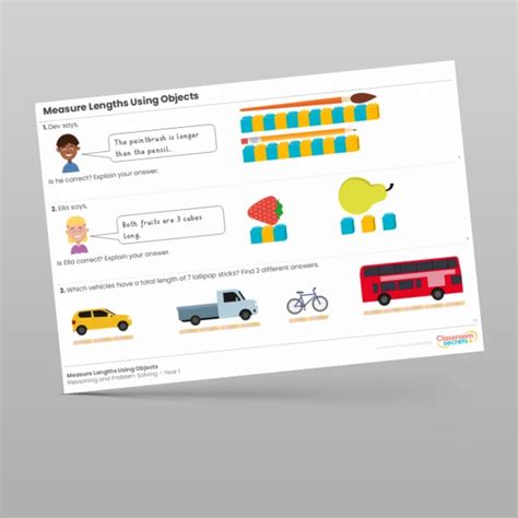Year 1 Measure Length Using Objects Reasoning And Problem Solving