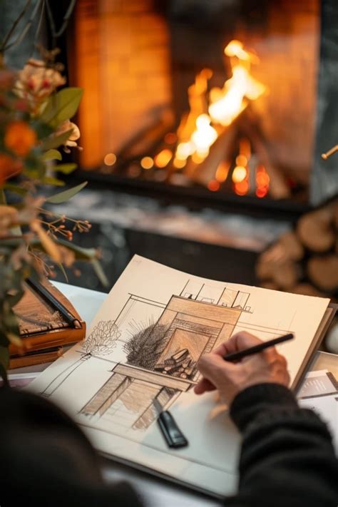 How To Draw A Fireplace Easy Artistic Steps