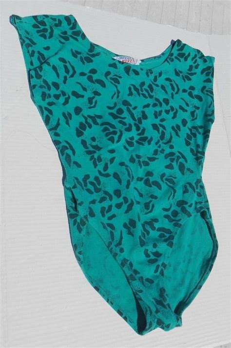 Vintage Jacques Moret Cheetah Print Leotard Aerobics Gem