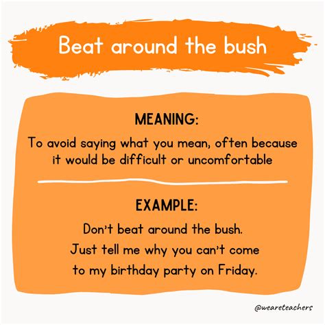 Idiom Of The Day Idiom Examples To Teach Students