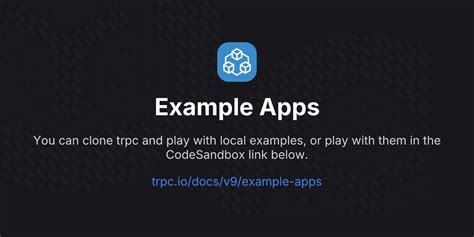 Example Apps Trpc