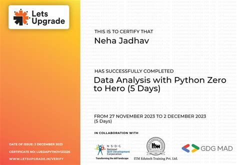 Neha Jadhav On Linkedin Dataanalysis Python Letsupgrade