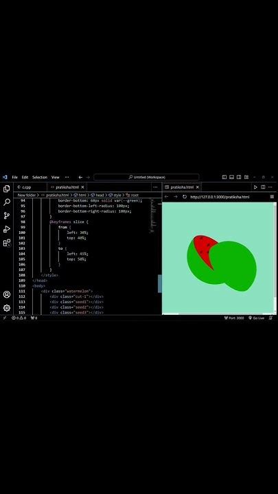 Watermelon 🍉 Using Html Coding Code Html Cscss Codes Trending Viral Engineering