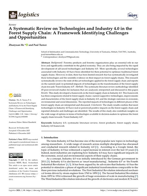 Logistics 05 00088 V2 Pdf Systematic Review Geographic