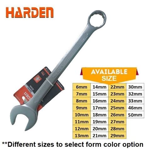 Harden Combination Spanner Available Size 06mm ~ 50mm Wrench
