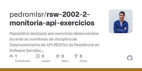 Github Pedromlsrrsw 2002 2 Monitoria Api Exercicios Repositório