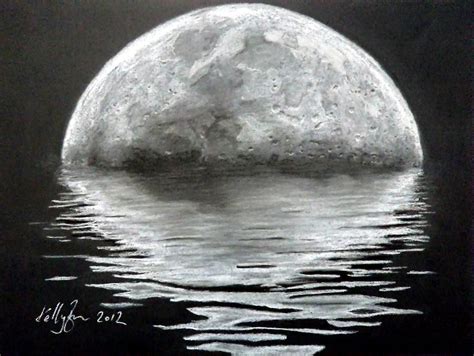 Black Paper Drawing Moon At Amanda Unger Blog