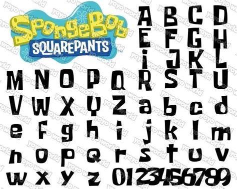 Spongebob Font Spongebob Svg Spongebob Font Svg Spongebob Etsy Bob Esponja Bob Esponja