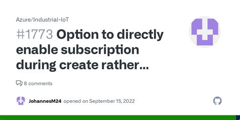Option To Directly Enable Subscription During Create Rather Than Using Setpublishingmode Request