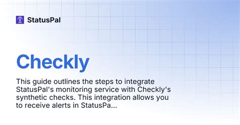 Checkly Statuspal