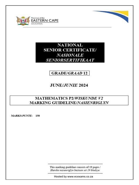 Maths P2 Memo Gr12 June 2024 Afrenglish Pdf Geometry Special