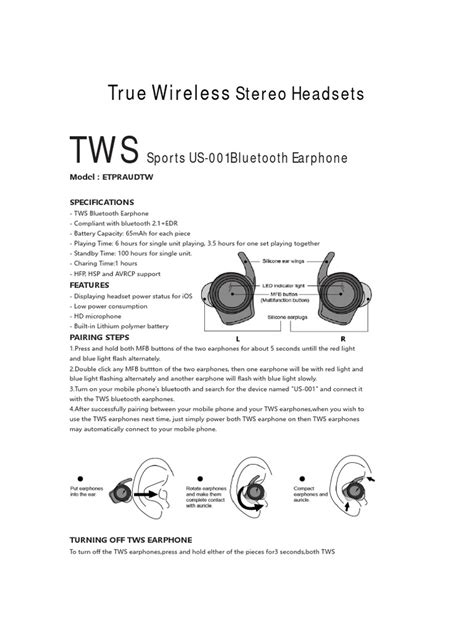 User Manual 3542330 Pdf Headphones Electromagnetic Interference