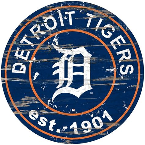 Detroit Tigers Est 1901 Classic Metal Sign Baseball Signs T For Fans