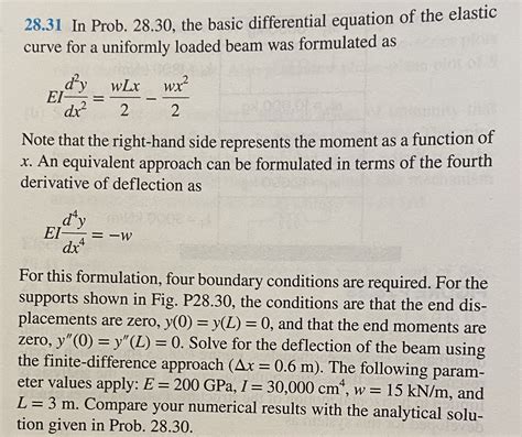 Solved 28 31 In Prob 28 30 The Basic Differential Equation