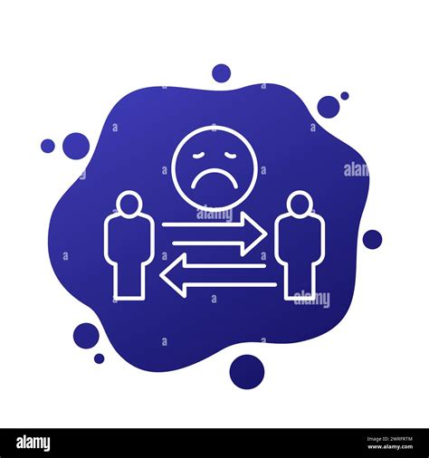 Negative Social Interaction Line Vector Icon Stock Vector Image And Art Alamy